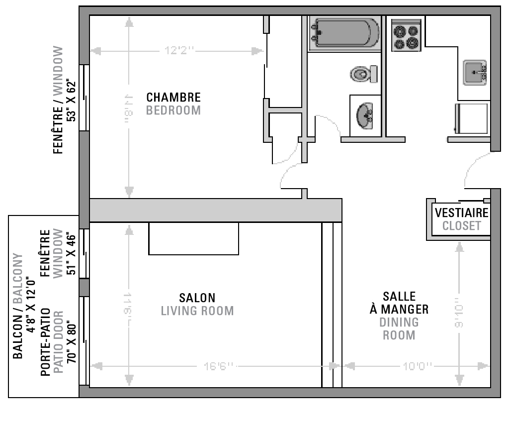 Appartement - LaSalle - Terrasse Angrignon #7485 - 1 - 3½
