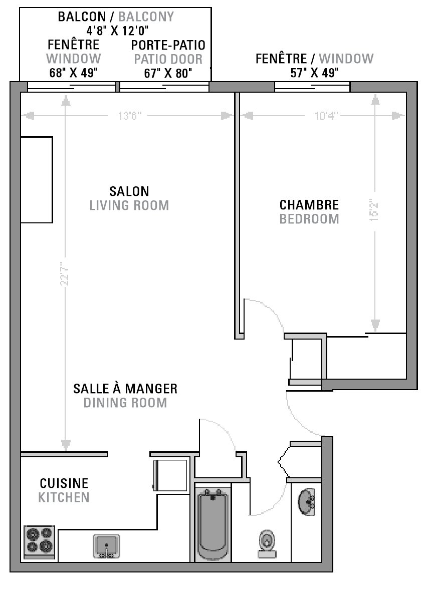 Appartement - LaSalle - Terrasse Angrignon #1051 - 215 - 3½