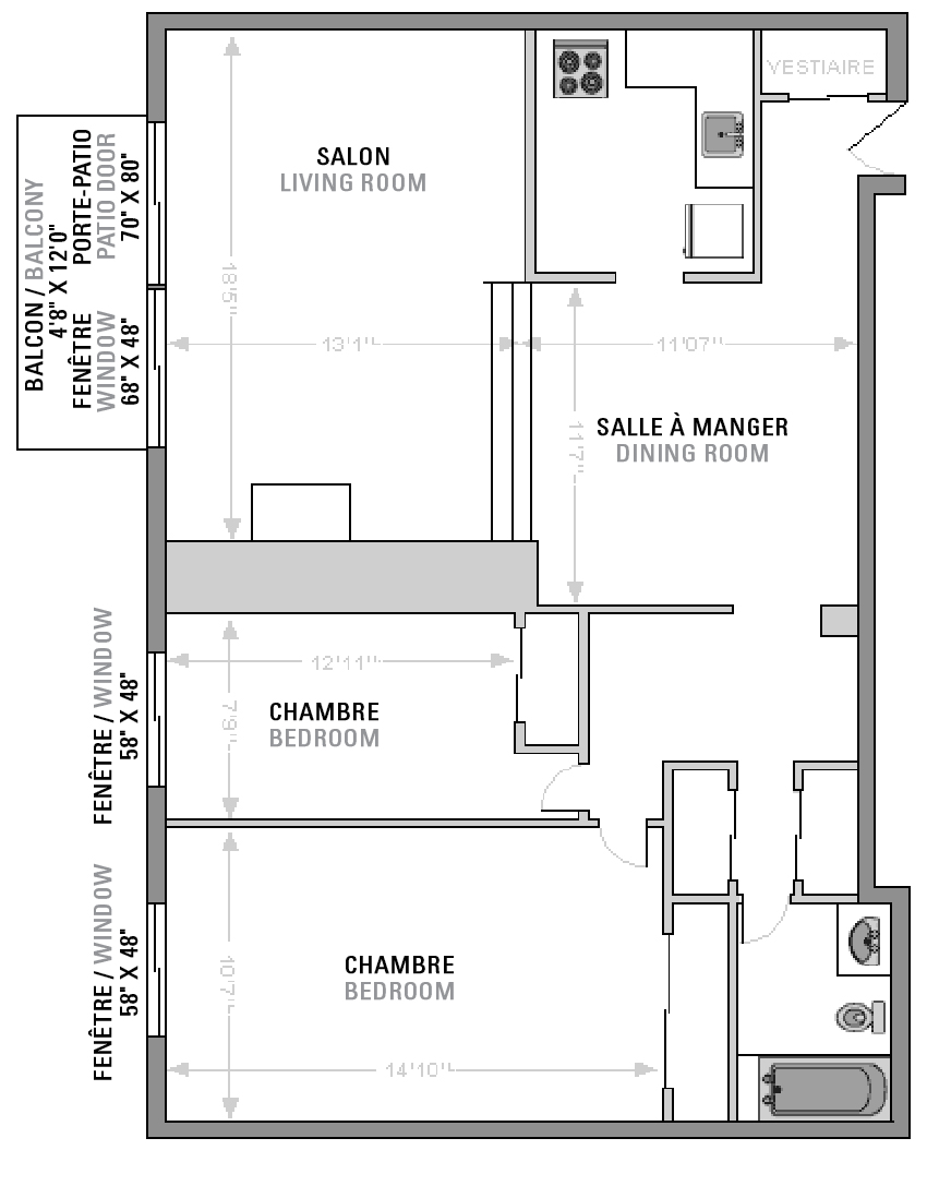 Appartement - LaSalle - Terrasse Angrignon #7485 - 109 - 4½