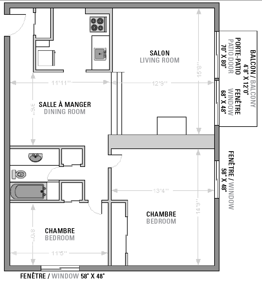 Appartement - LaSalle - Terrasse Angrignon #1051 - 114 - 4½